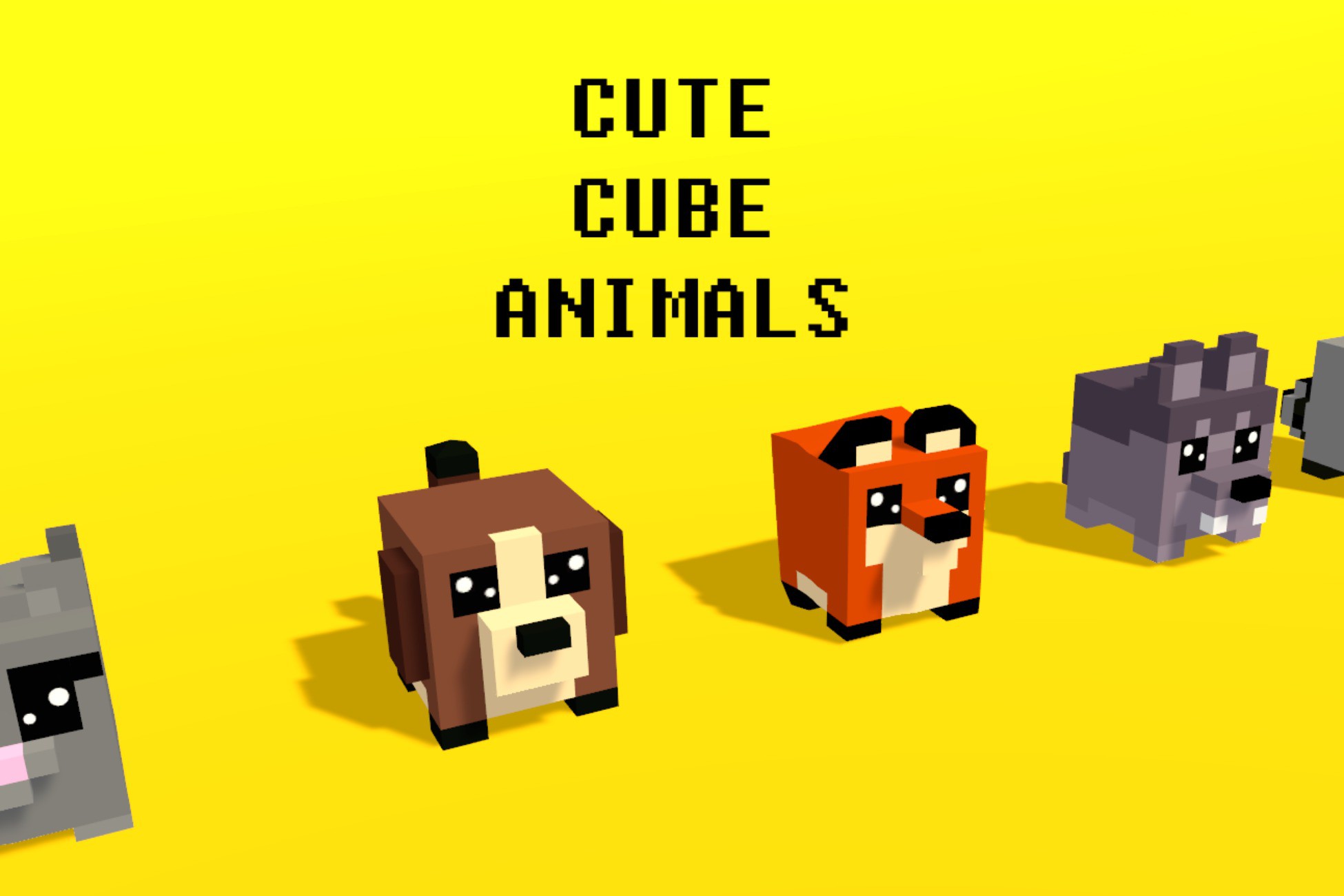 Cute Cube Animals | 3D 动物 | Unity Asset Store