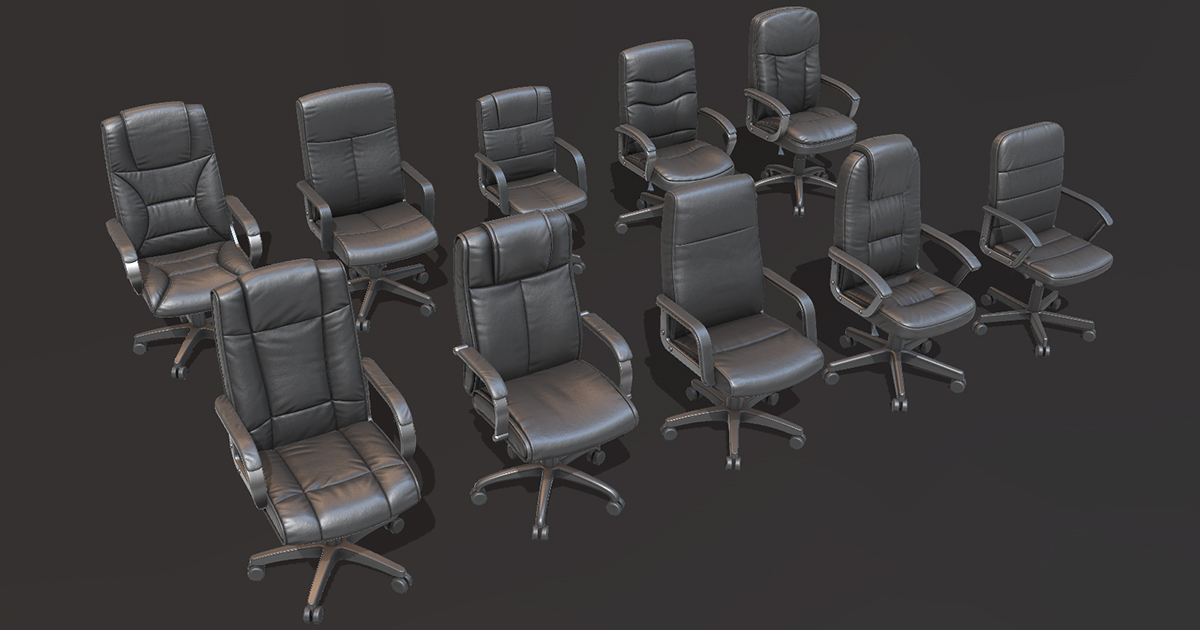 Executive Chairs Pack | 3D Furniture | Unity Asset Store
