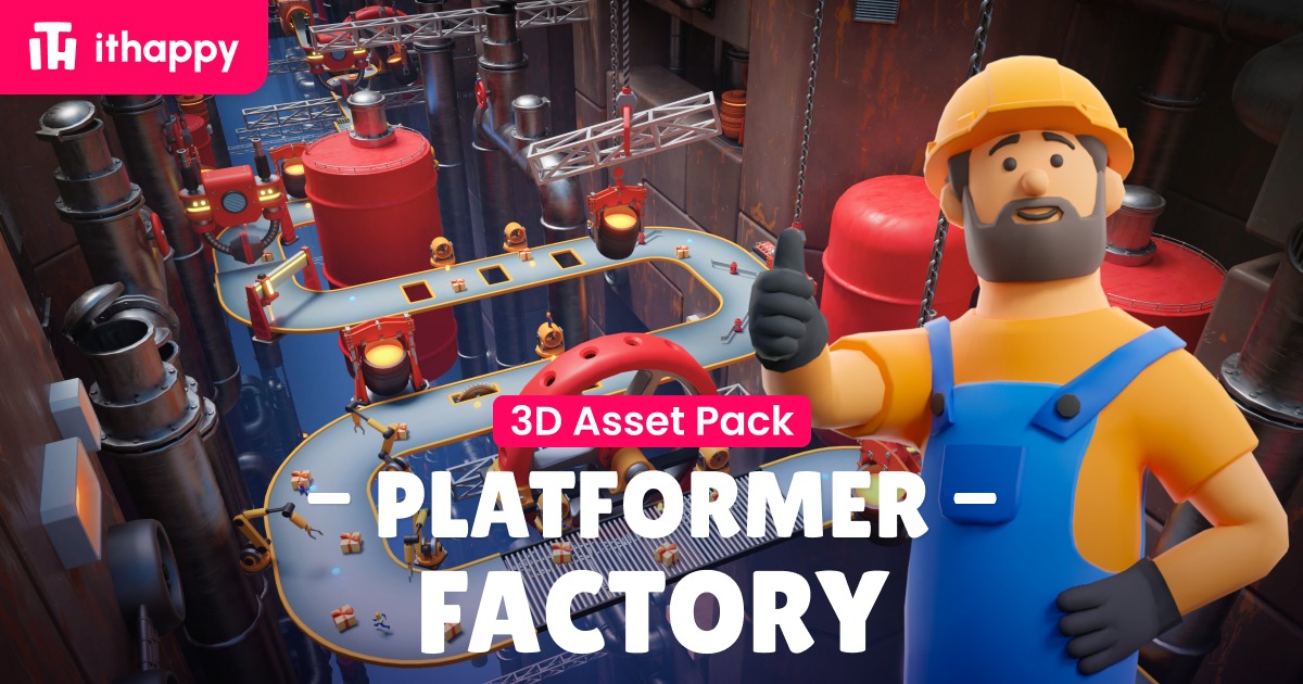 Platformer 15 Factory - Low Poly 3D Models Pack | 3D Industrial | Unity ...