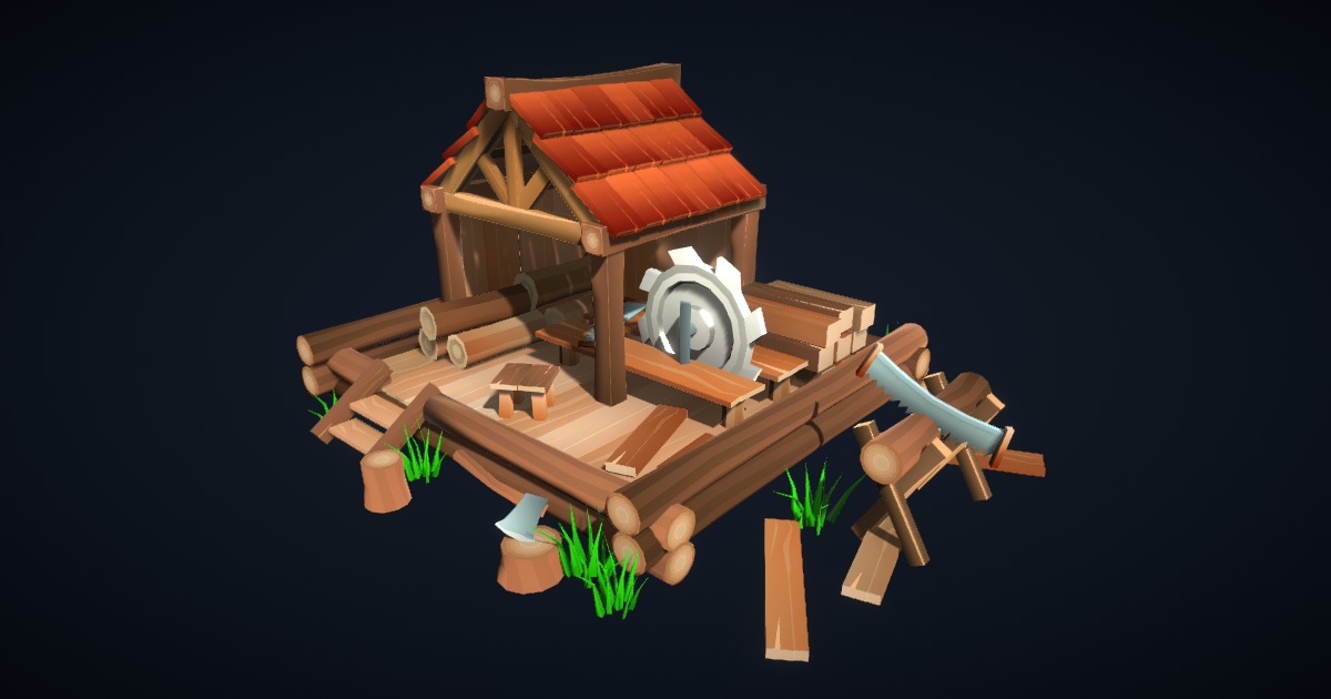 Lowpoly Lumber Mill | 3D Environments | Unity Asset Store