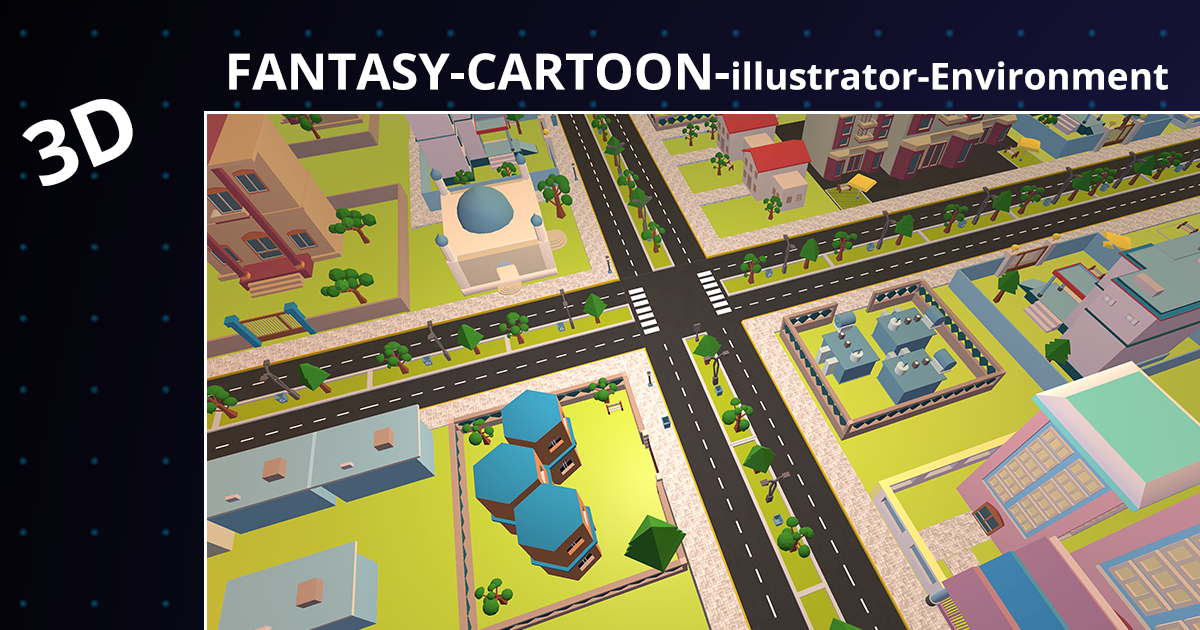3D Fantasy Cartoon City Environment | 3D Fantasy | Unity Asset Store