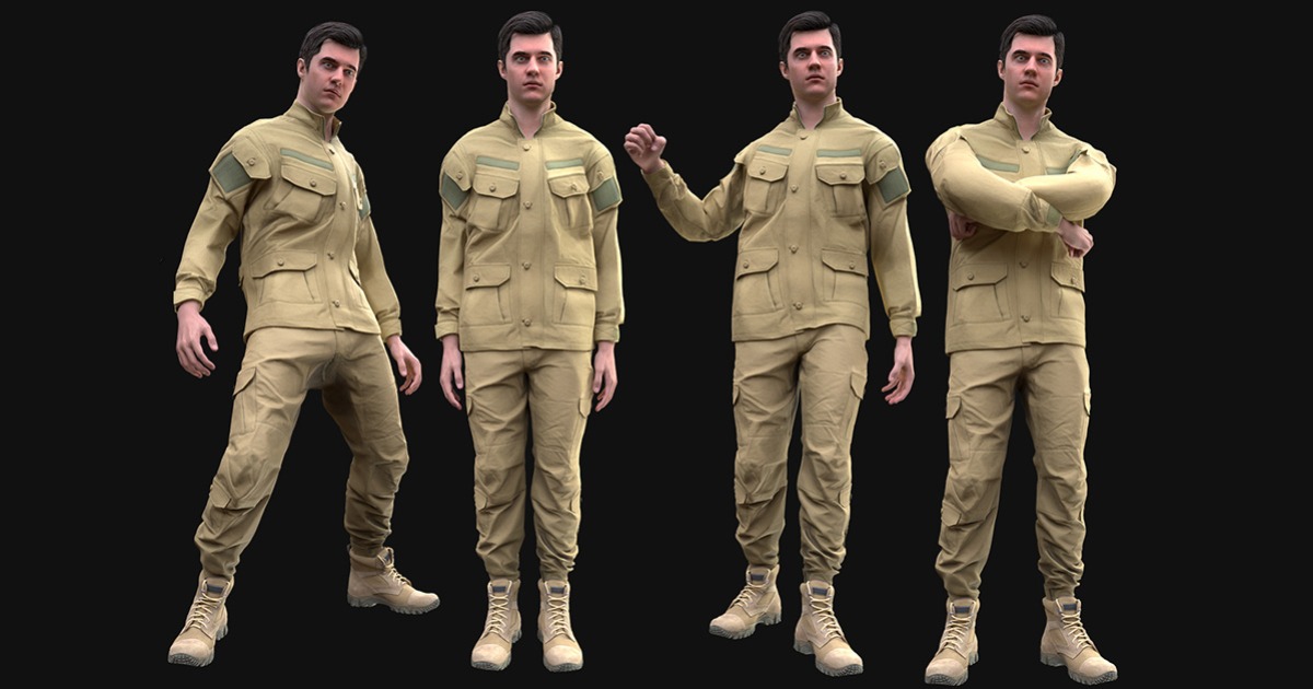 Man in Military Outfit 2 - Rigged | 3D Characters | Unity Asset Store