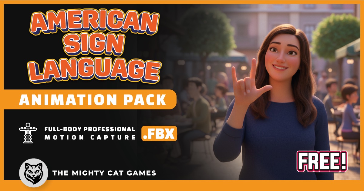American Sign Language Animation Pack - Alphabet and Common Words | 3D ...