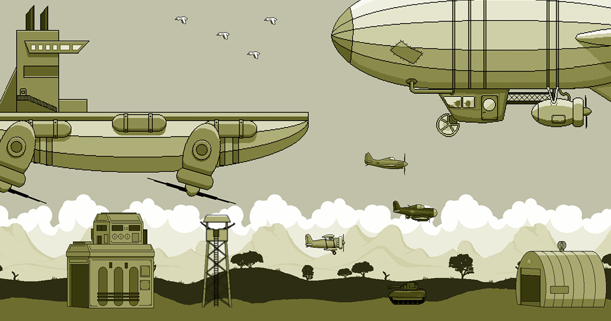 2D War Machines! - Pixel Art Sprites In Monochrome Style | 2D ...
