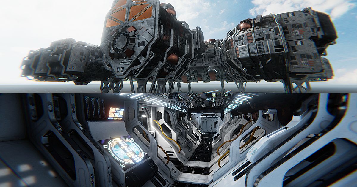 Sci-Fi Heavy Station Kit dugout | 3D Sci-Fi | Unity Asset Store