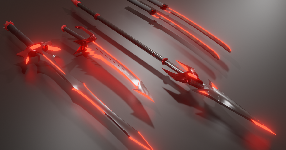 Melee Weapons with Fire Effect | 3D Weapons | Unity Asset Store
