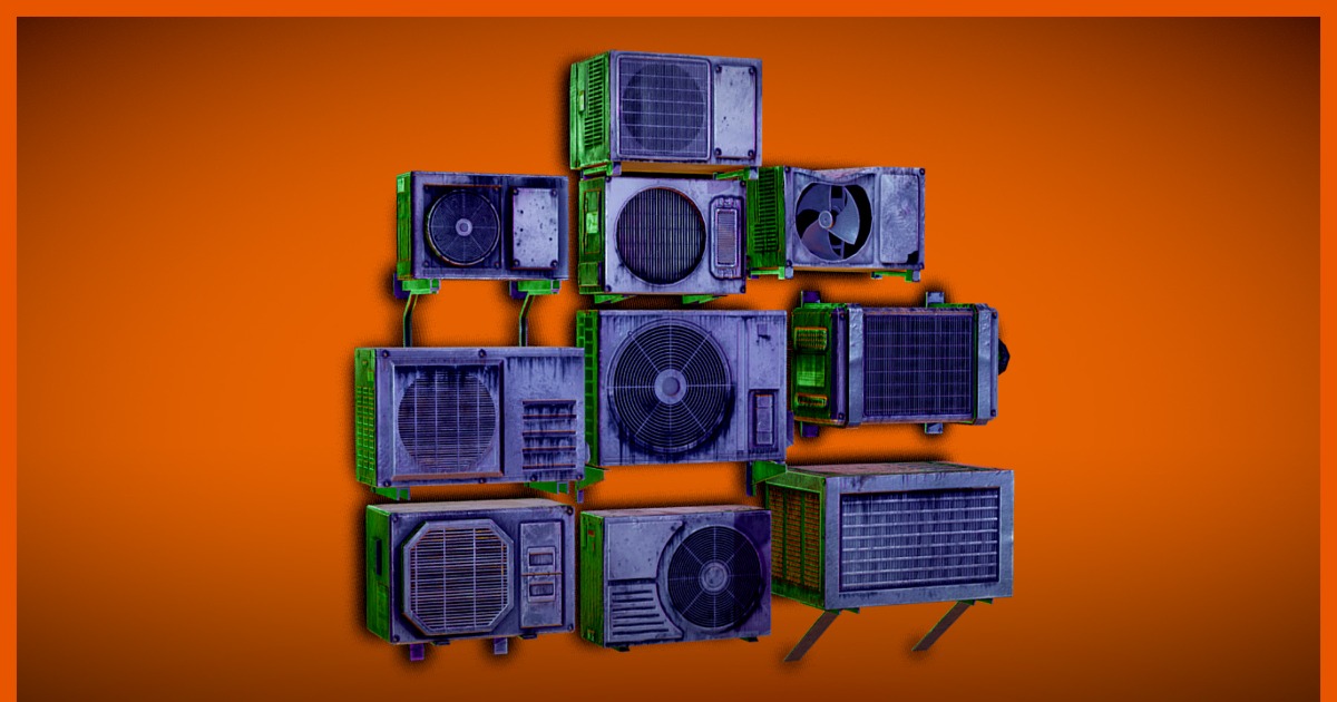 Cyberpunk Aircon Pack | 3D Exterior | Unity Asset Store