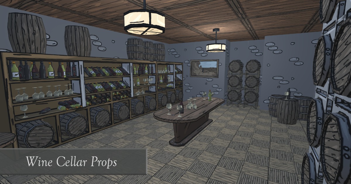 Wine Cellar Props | 3D Props | Unity Asset Store