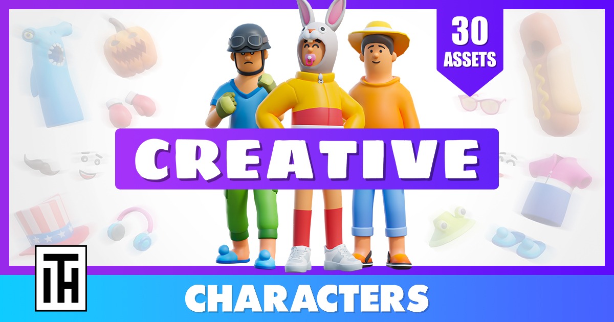 Creative Characters FREE - Animated Low Poly 3D Models | 3D 人形角色 ...