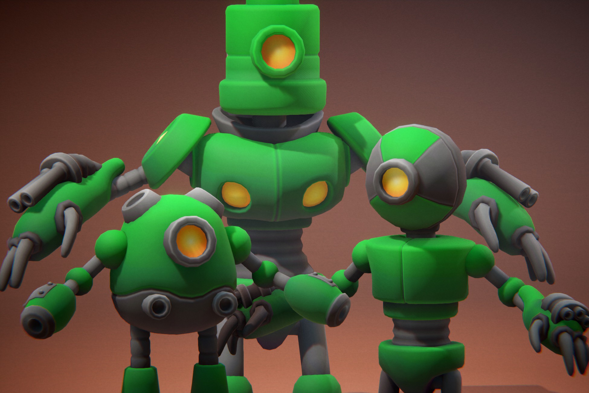 Shooter Robot Family - Character + Animations | 3D Robots | Unity Asset Store