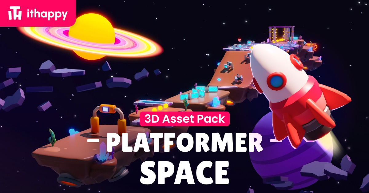 Platformer 11 Space - Low Poly 3D Models Pack | 3D Environments | Unity ...