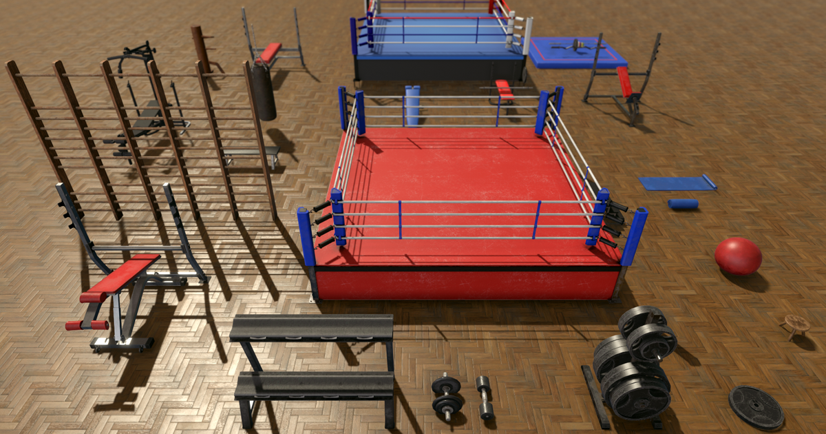 Boxing and Gym Equipment | 3D Props | Unity Asset Store