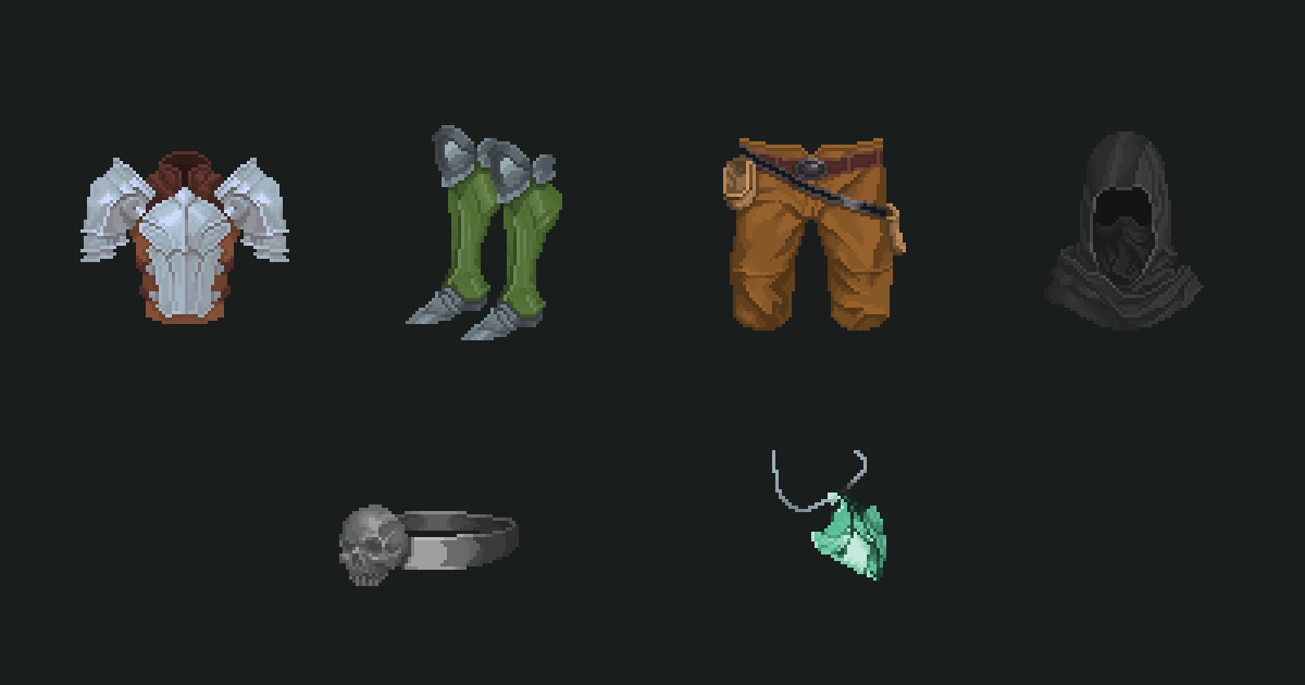 Armor & Amulets Icons | 2D Characters | Unity Asset Store