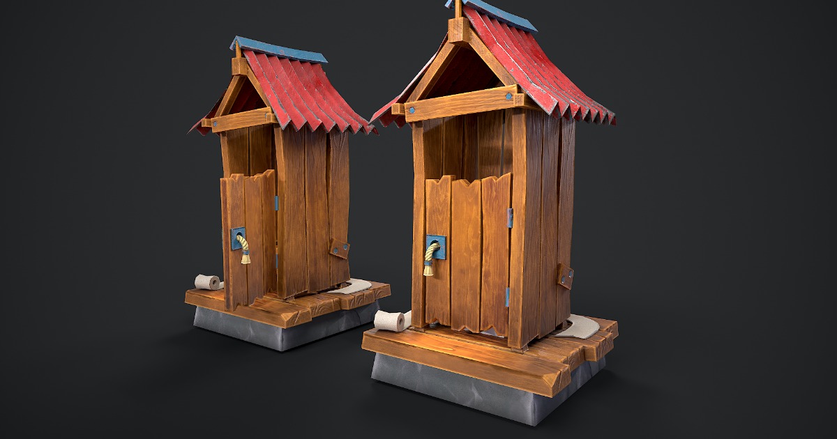 Wooden toilet | 3D Exterior | Unity Asset Store