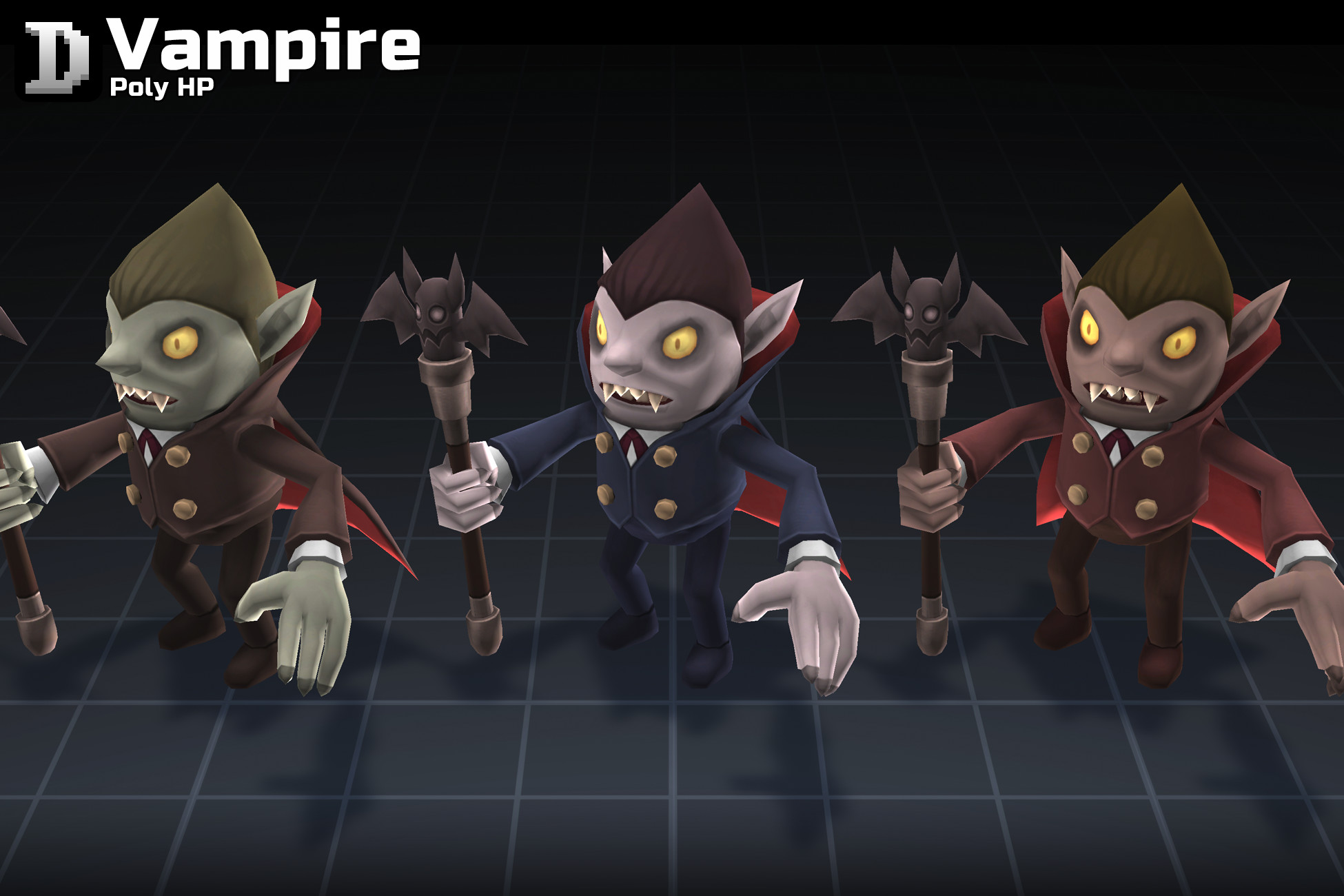 Poly HP - Vampire | 3D 생물 | Unity Asset Store
