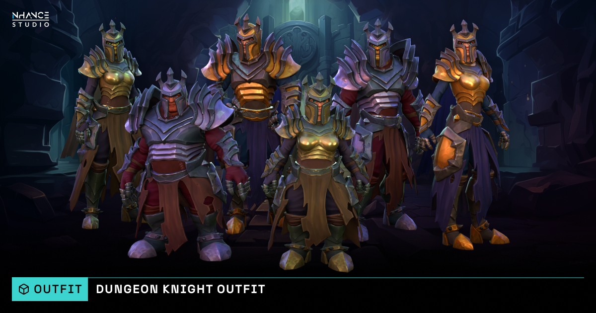 Stylized Fantasy Dungeon Knight Outfit | 3D Characters | Unity Asset Store