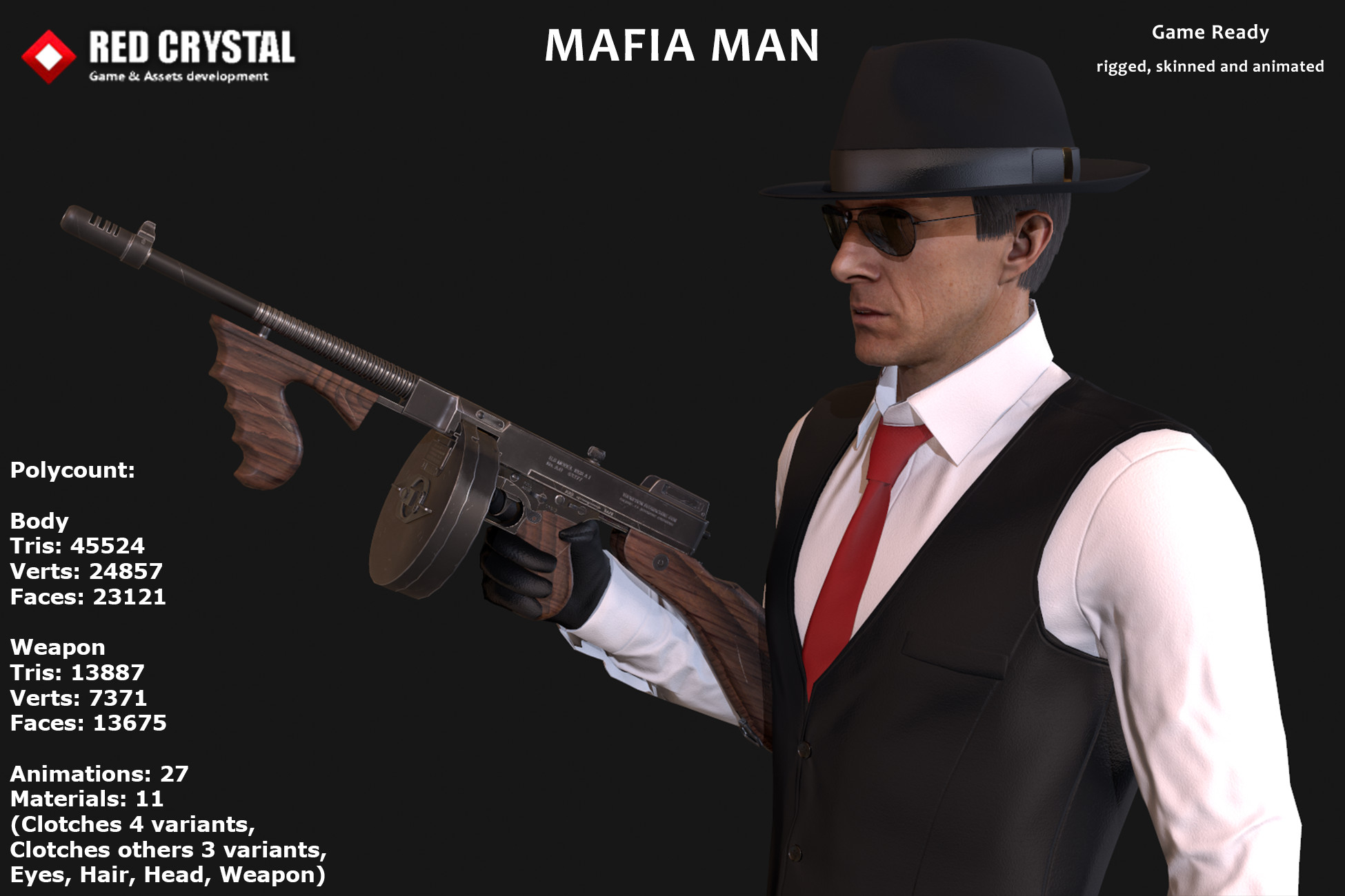 Mafia Man | 3D Humanoids | Unity Asset Store
