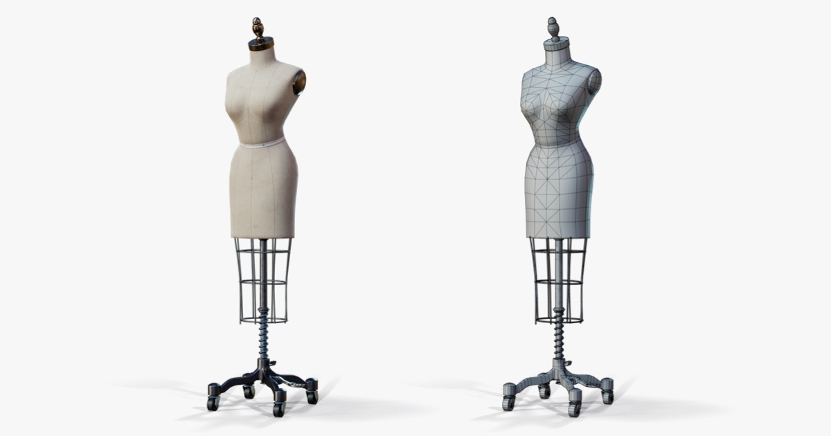 Mannequin Vintage on Wheels | 3D Industrial | Unity Asset Store