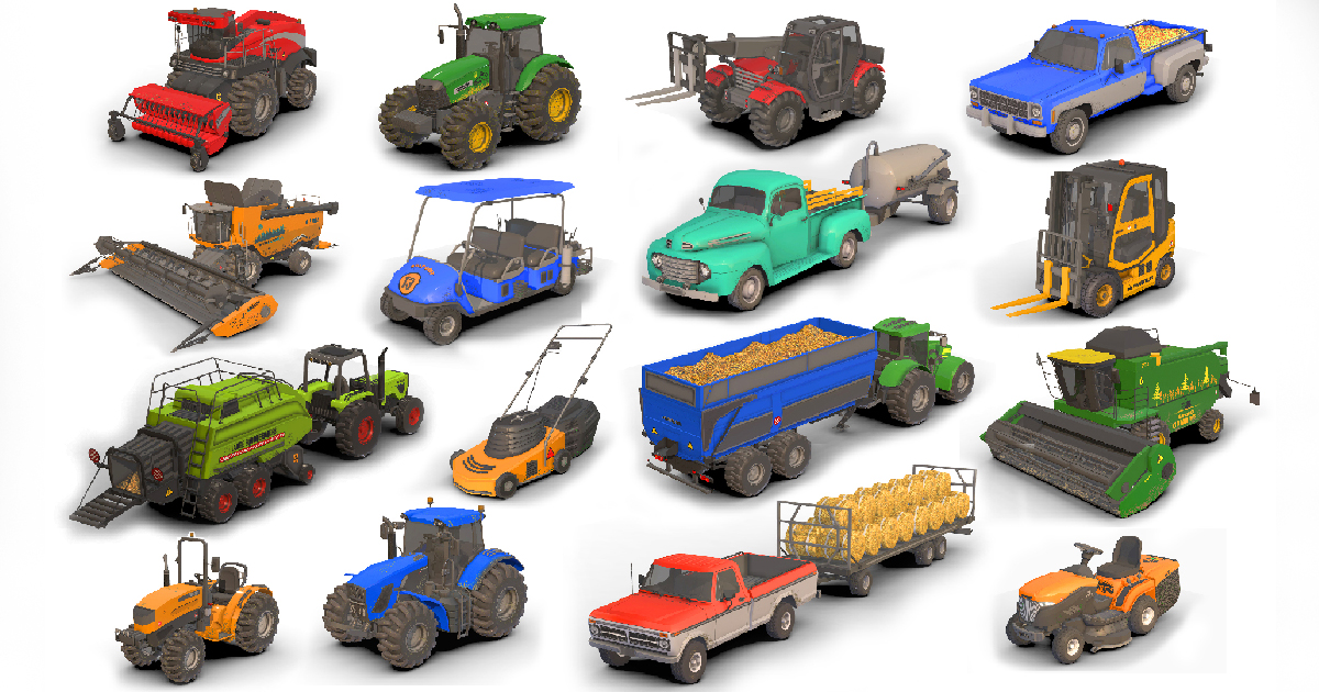 3D model Farm Vehicle Pack | 3D Land | Unity Asset Store