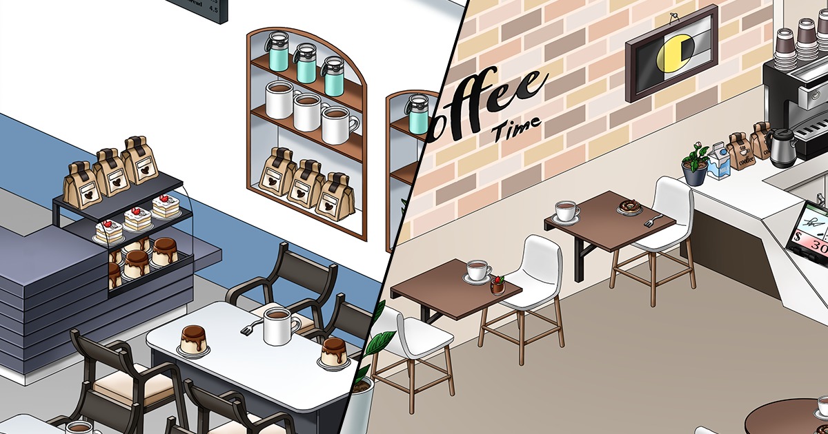Isometric Cafe Map(Ver. 2) | 2D Environments | Unity Asset Store