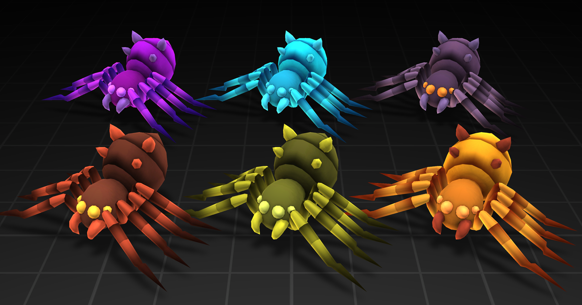 Poly HP - Spider | 3D Creatures | Unity Asset Store