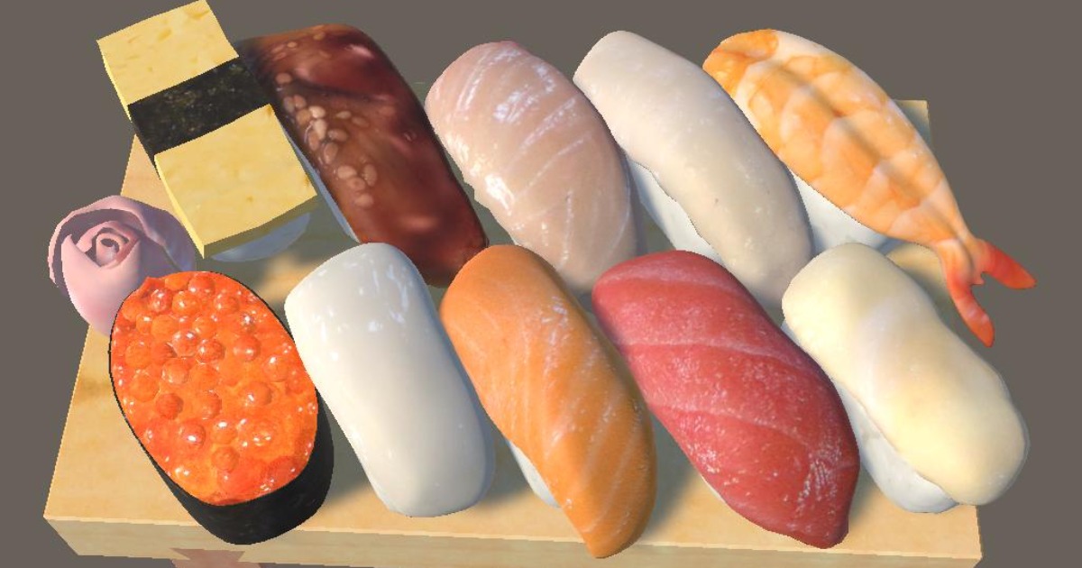 Sushi set A(single serving) | 3D Food | Unity Asset Store