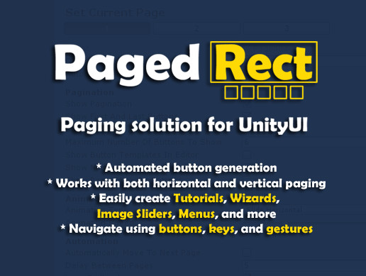 Pagedrect Paging Galleries And Menus For Unity Ui Gui Tools Unity Asset Store