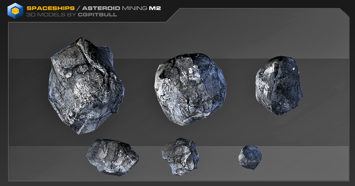 SF MINING Asteroids M2 | 3D Sci-Fi | Unity Asset Store