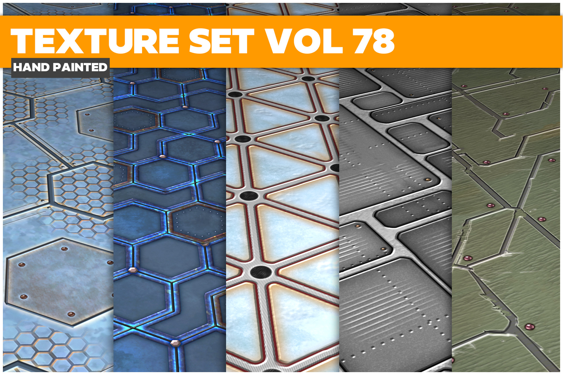 Sci-fi Vol.78 - Hand Painted Textures | 2D Textures & Materials | Unity ...