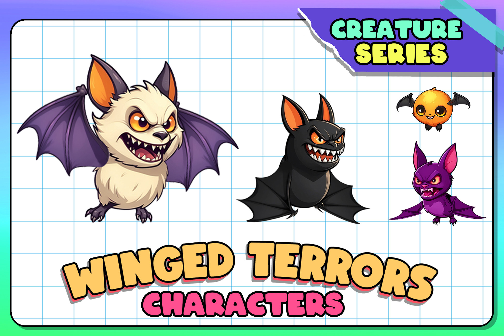 Winged Terrors 2D Animated Character (Creature Series) | 2D Characters ...
