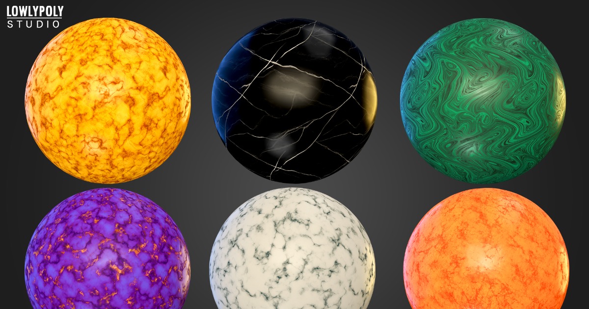 Marble Vol.125 - Stylized Textures | 2D Stone | Unity Asset Store