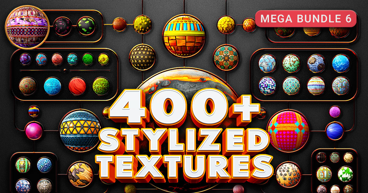 400+ Stylized Textures - Mega Texture Collection 6 | 2D Textures ...