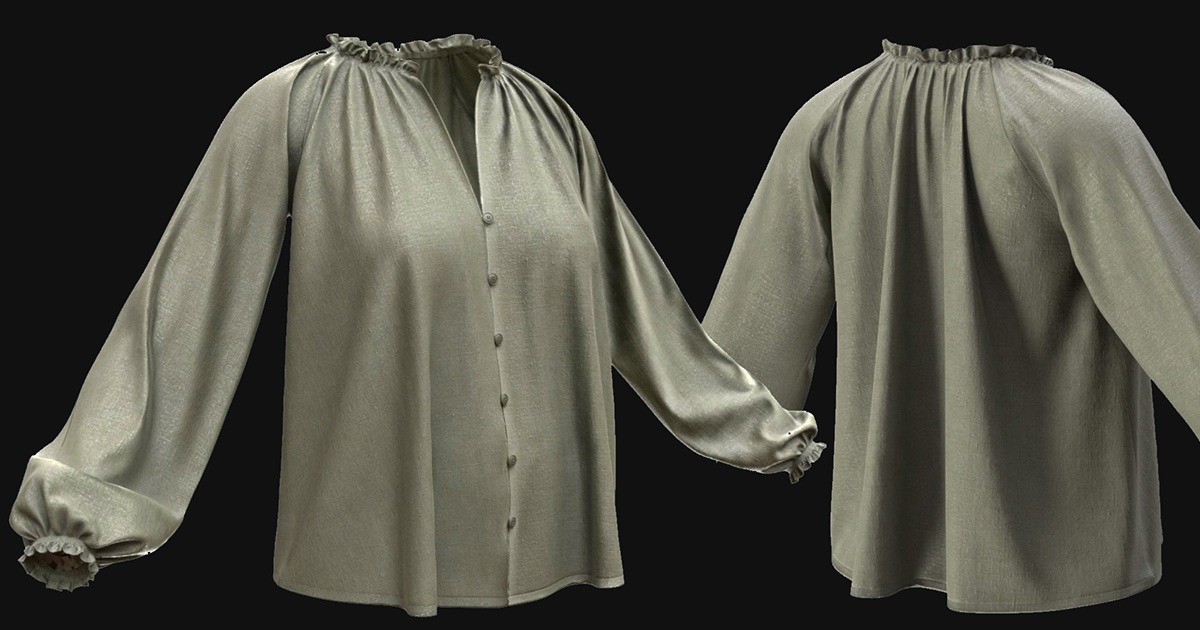 61 Blouse - Male/Female - Rigged Humanoid Skeleton | 3D Characters ...