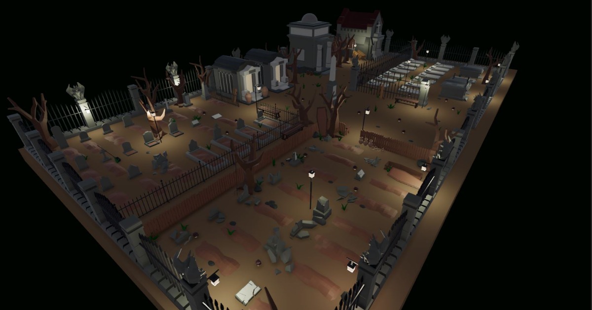 Low Poly RPG Graveyard Cemetery Pack | 3D Fantasy | Unity Asset Store