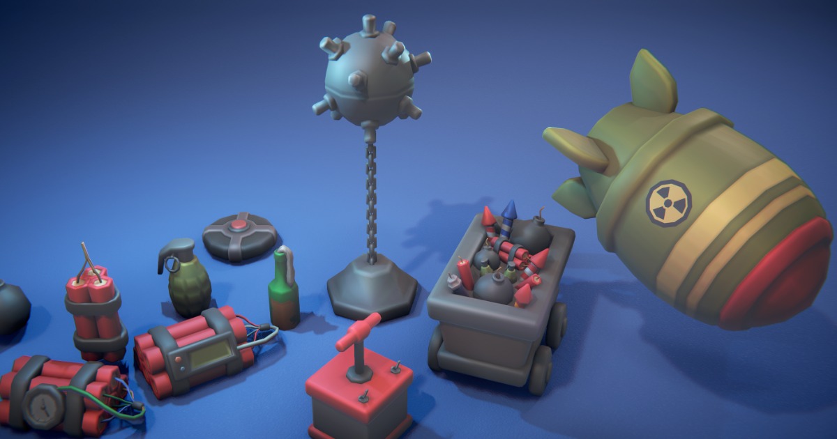 Bombs and Explosives Pack | 3D Weapons | Unity Asset Store
