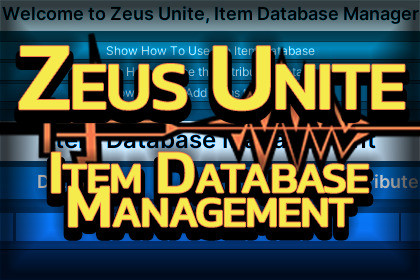 Zeus Unite - Item Database Management System | Unity AssetStore概要 优惠信息 beta