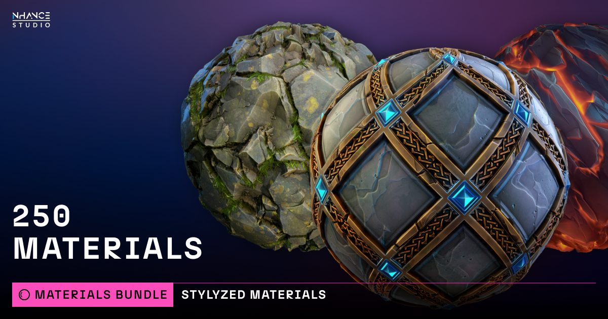 Stylized 250 Material Mega Bundle | 2D Textures & Materials | Unity ...