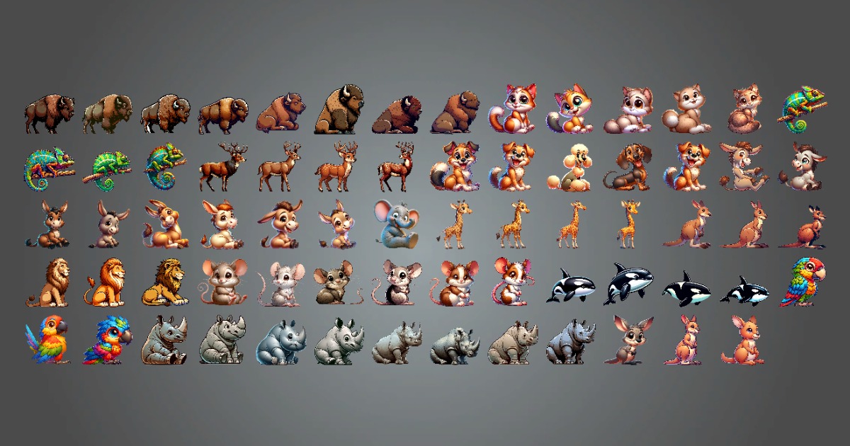 Gemons - Animal Package 1 | 2D Characters | Unity Asset Store