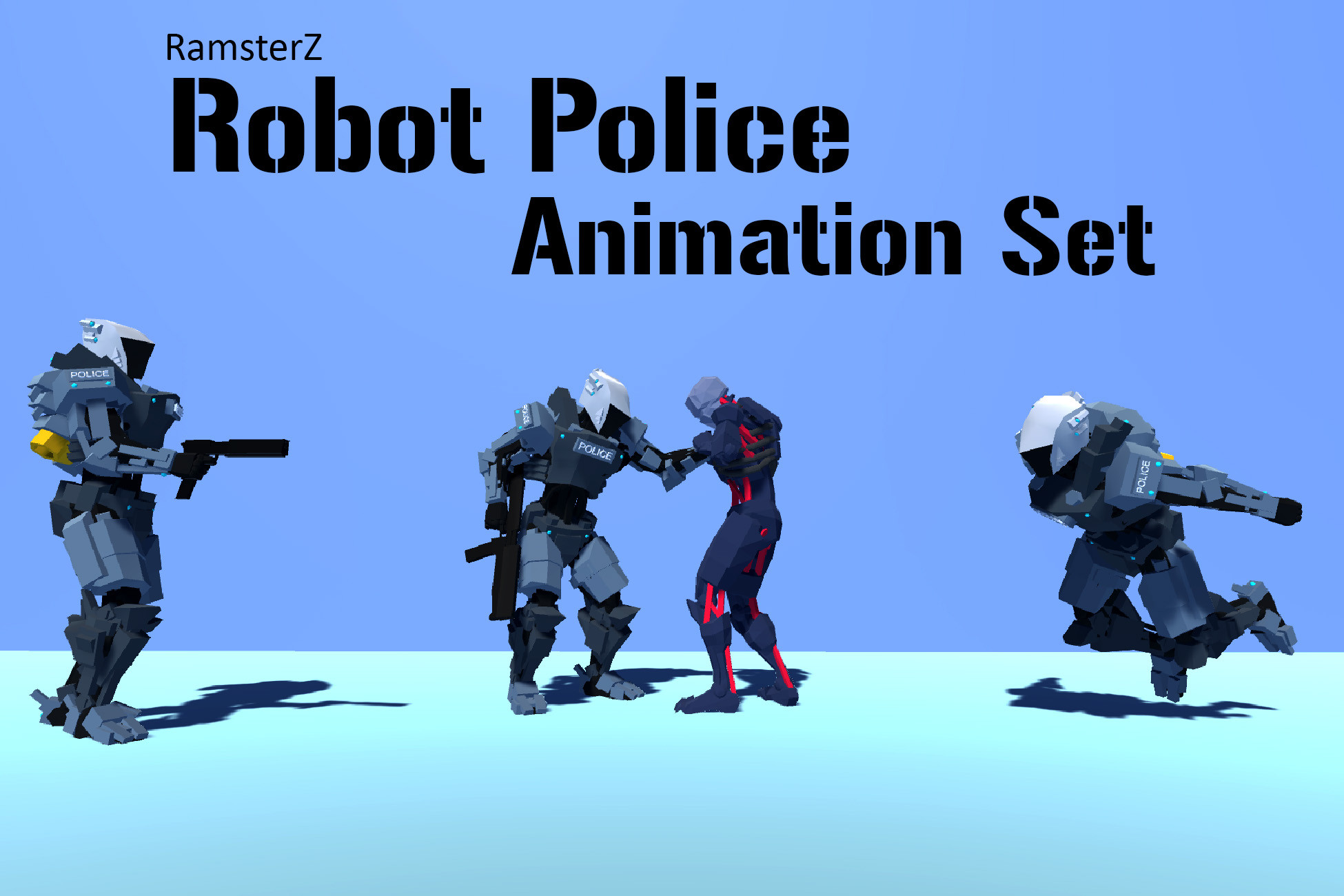 Robot Police Animation Set | 3D Animations | Unity Asset Store