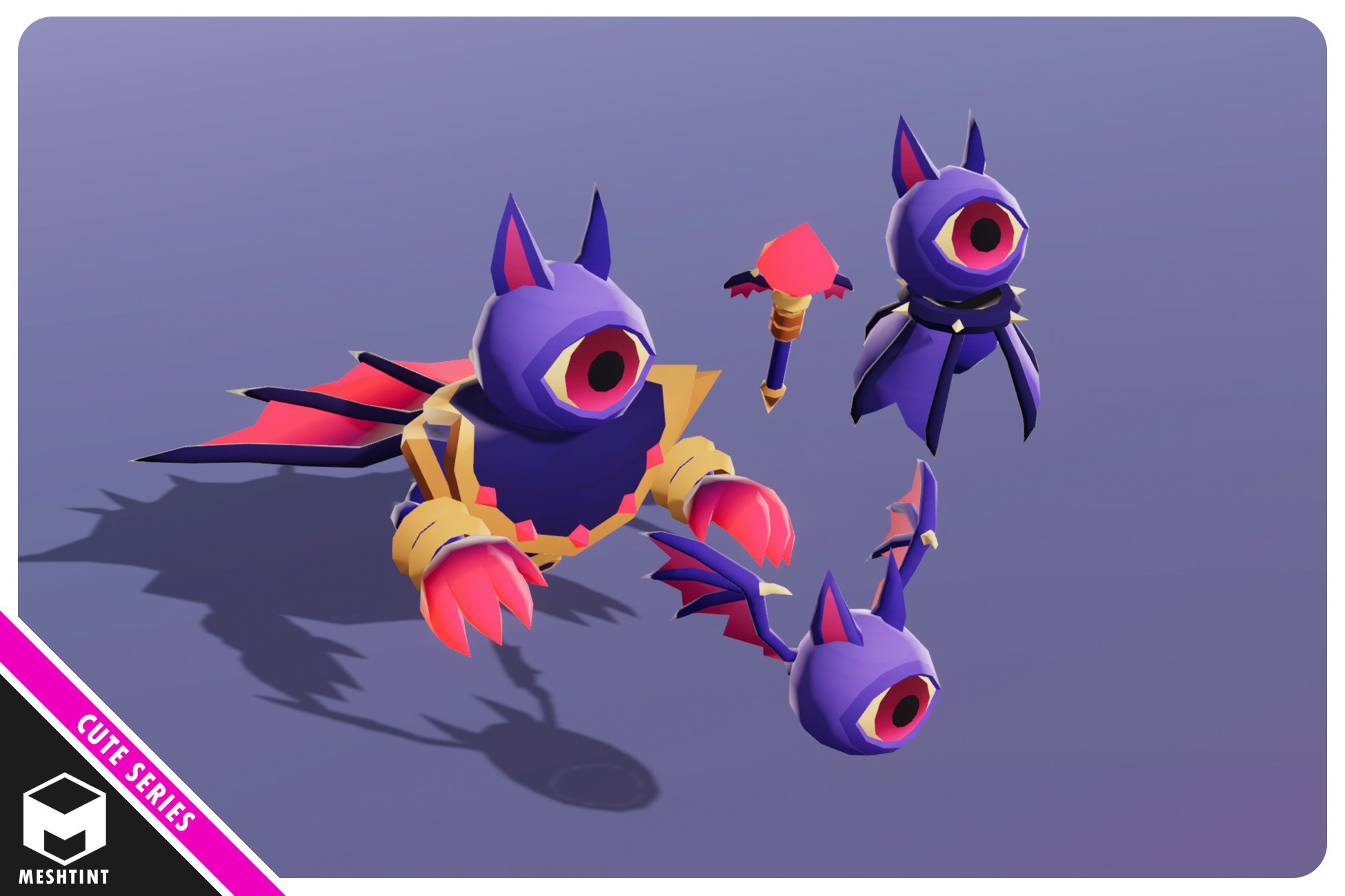 Cyclops Bat Mage Evolution Pack Cute Series | 3D 生物 | Unity Asset Store