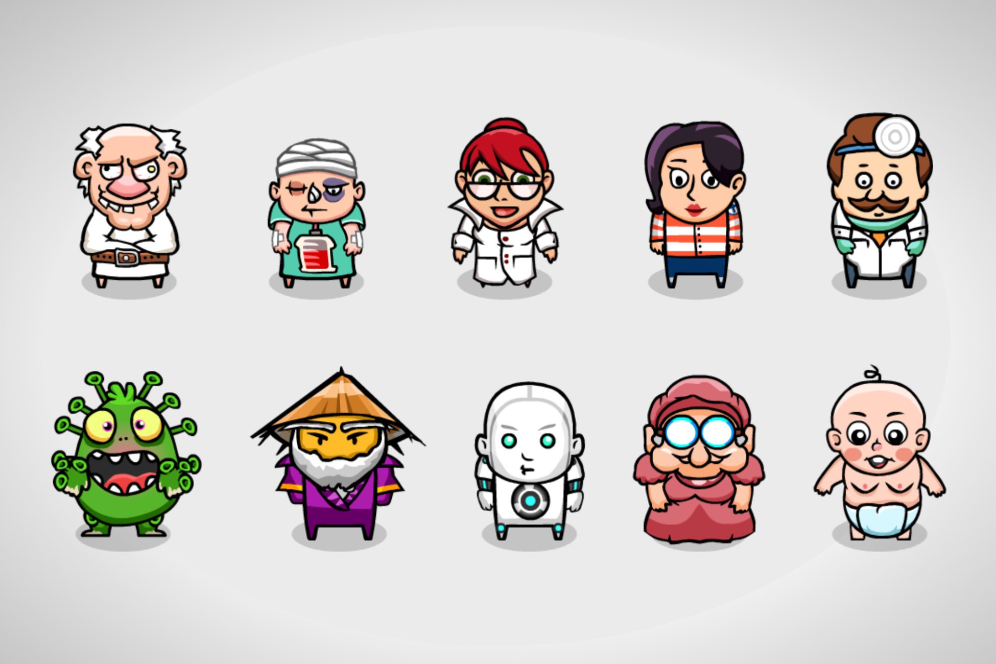2D Characters - Medical Bundle | 2D Characters | Unity Asset Store
