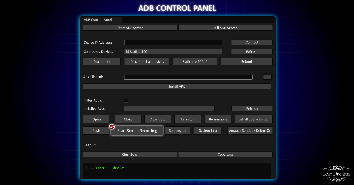 ADB Control Panel | 유틸리티 도구 | Unity Asset Store