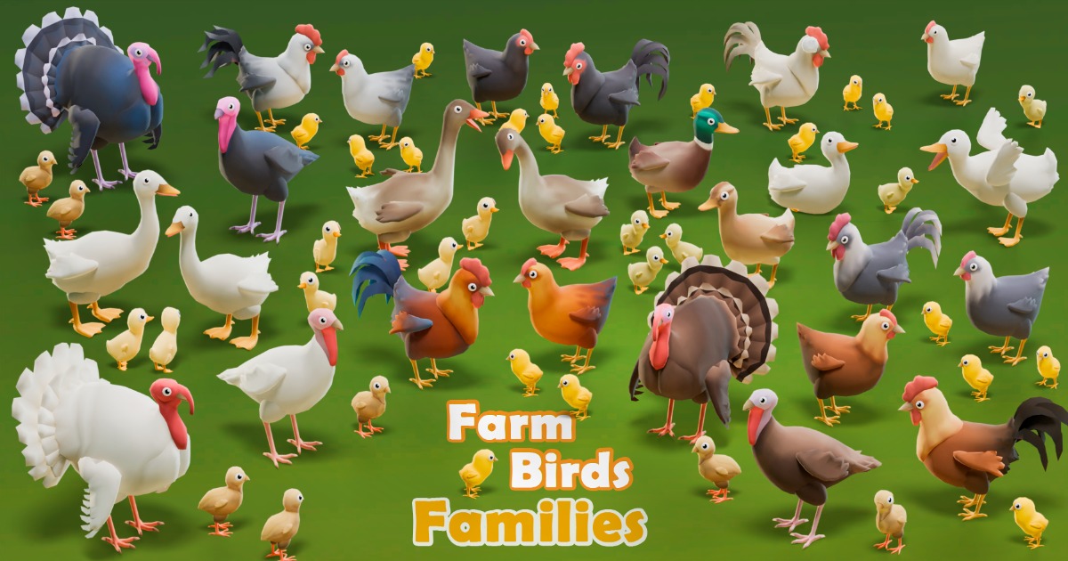 Farm Birds Families | Characters | Unity Asset Store
