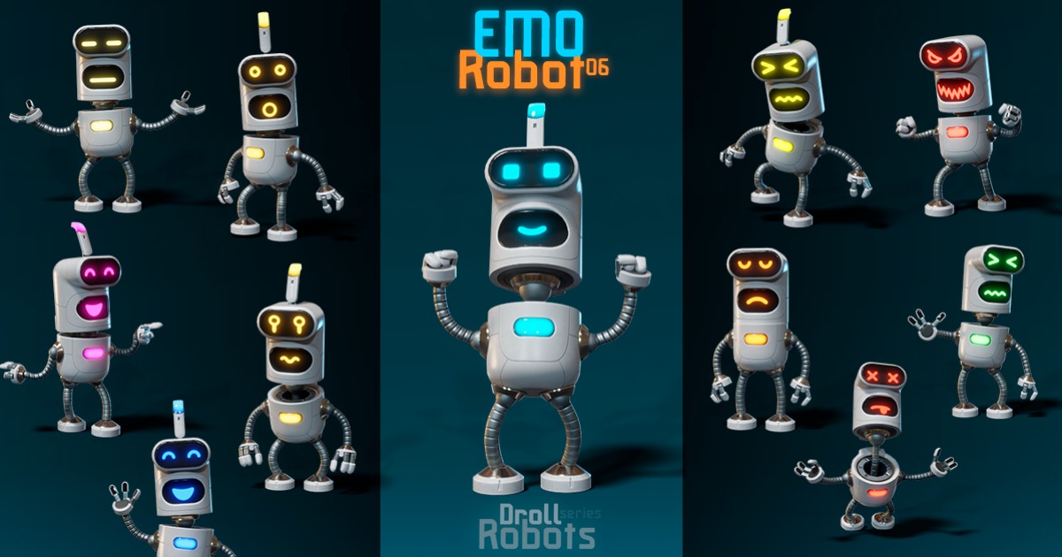 Emo Robot 06 | 3D Robots | Unity Asset Store
