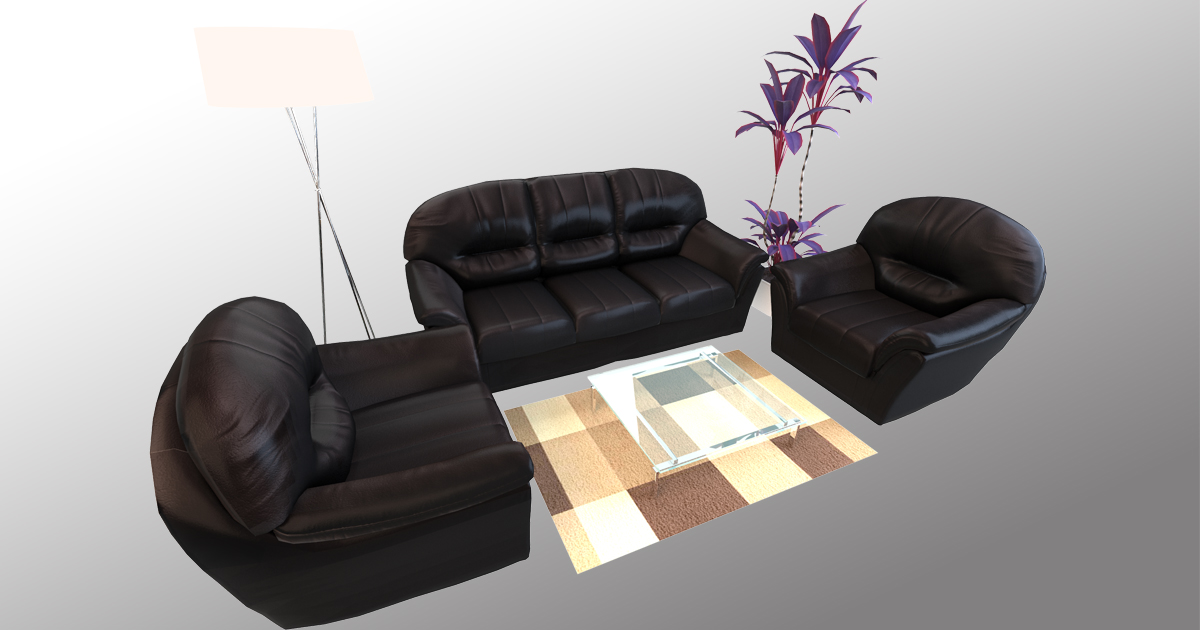Realistic Sofa Set | 3D Furniture | Unity Asset Store