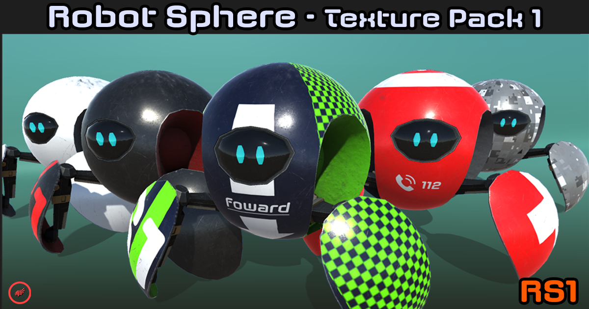Robot Sphere - Texture Pack 1 | 3D Robots | Unity Asset Store