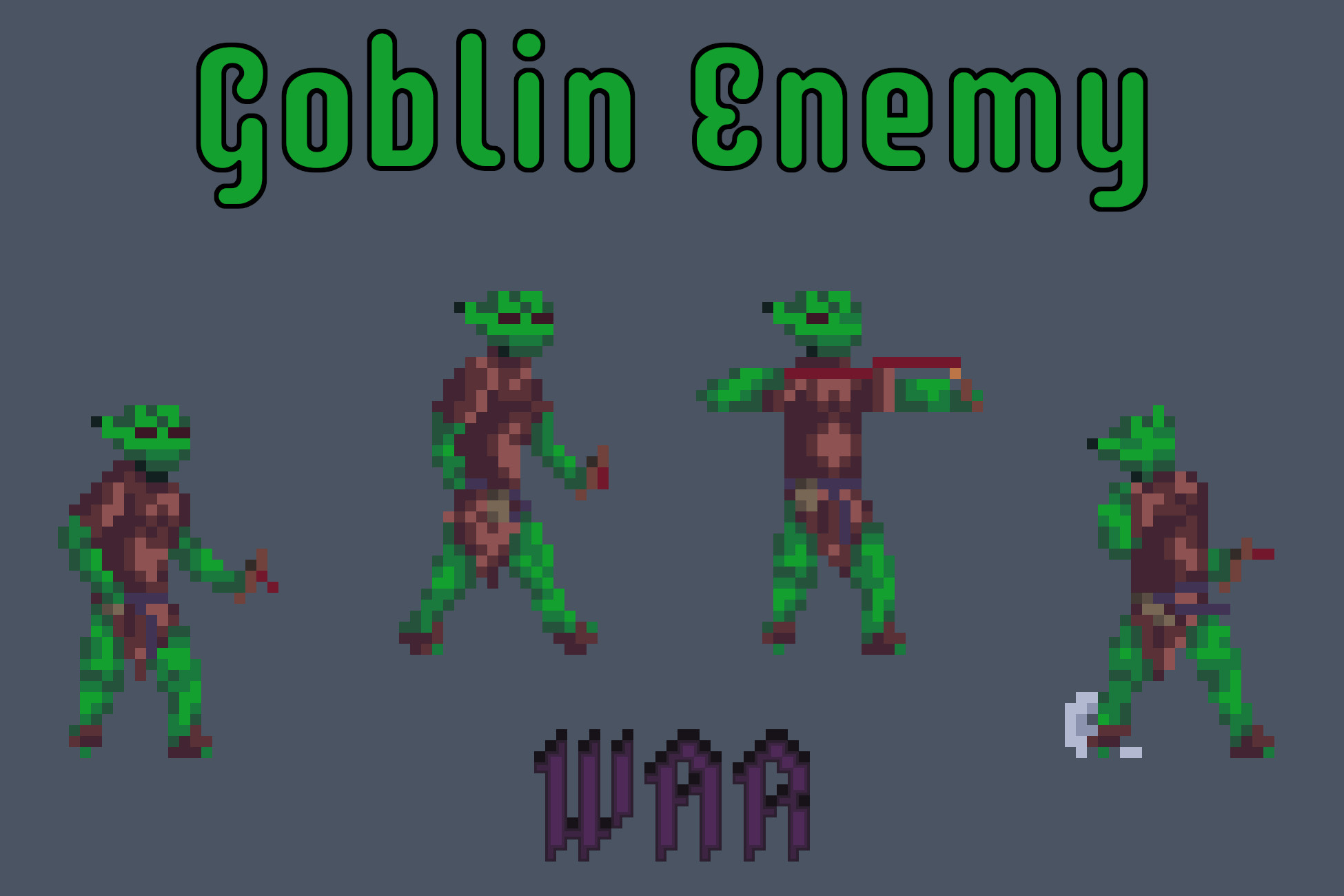 Slingshot Goblin Enemy - Pixel Art | 2D Characters | Unity Asset Store