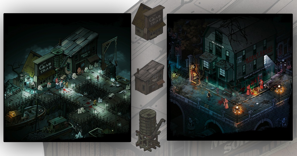 2D Dark Comic Buildings – Lovecraft’s Untold Stories 2 Assets | 2D ...