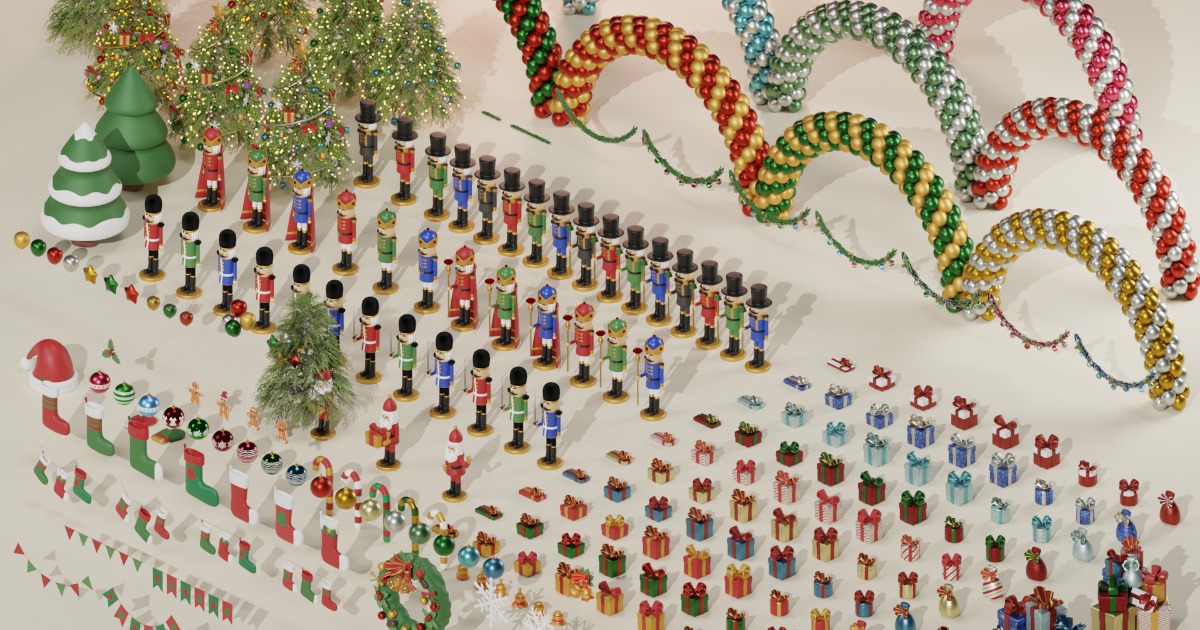 3D Stylized Christmas Props | 3D Props | Unity Asset Store