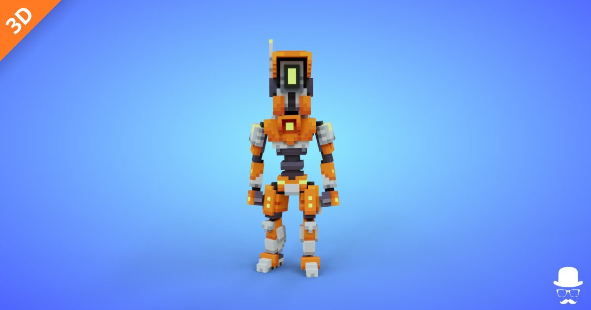Robot 1 Voxel Character - 3D Lowpoly Fantasy Model | Characters | Unity ...